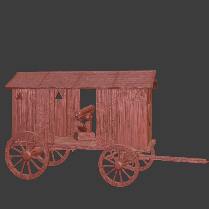 3D Printable Medieval Hussite Gun Wagon by Northern Crusades Miniatures